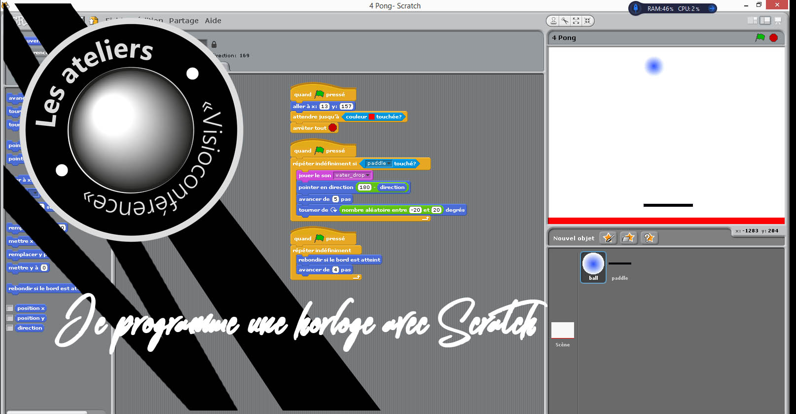 Je programme une horloge avec Scratch - Espace Mendès France