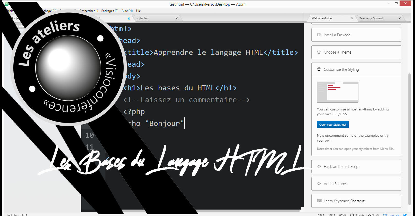 Les bases du langage HTML - Espace Mendès France
